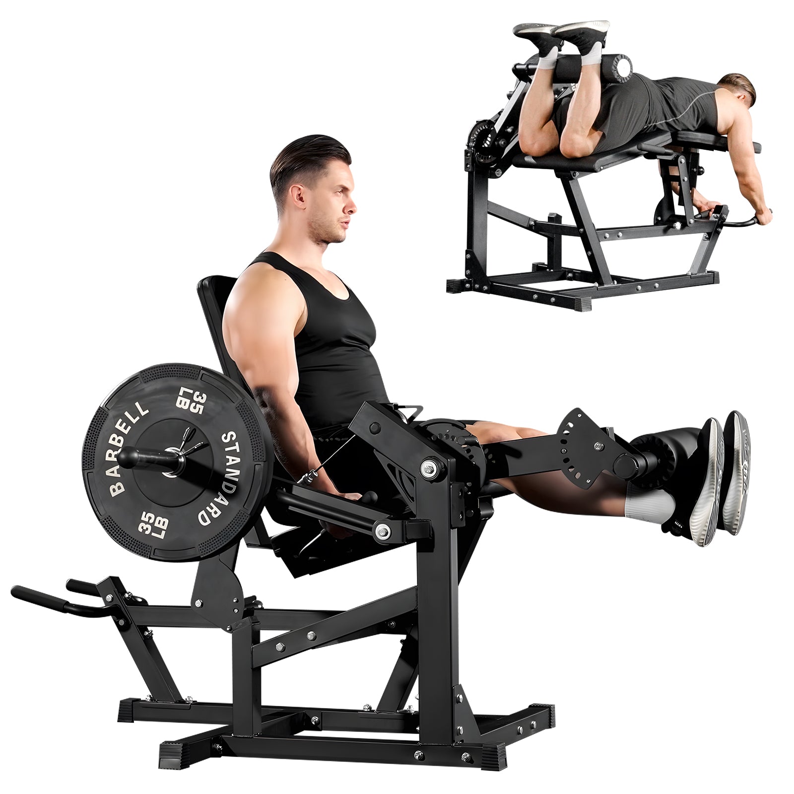 Syedee Leg Extension and Curl Machine, Adjustable Leg Curl Machine, Se ...